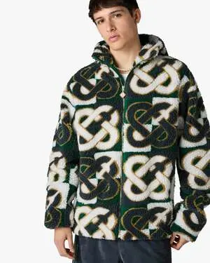 Casablanca Checked Monogram Fleece Jacket