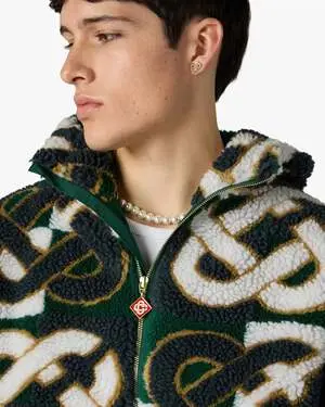 Casablanca Checked Monogram Fleece Jacket