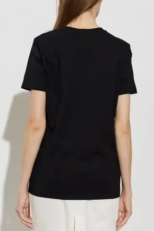 Balmain T-shirt With Embroidered Logo - Black