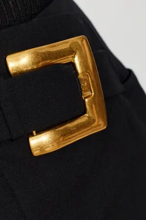 Balmain Wool Skirt With Buckle Detail