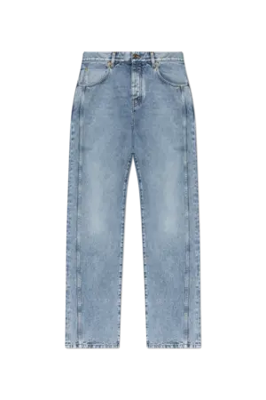 Balmain Contrast Stitching Jeans For Men