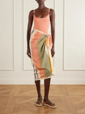 ERES Croquant Striped Cotton And Silk-blend Sarong - Multi