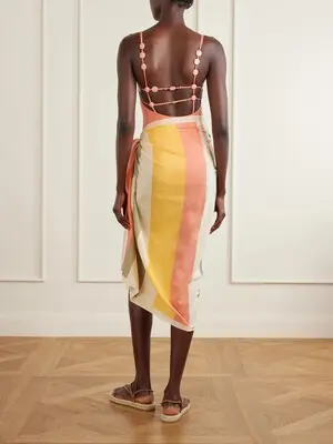 ERES Croquant Striped Cotton And Silk-blend Sarong - Multi