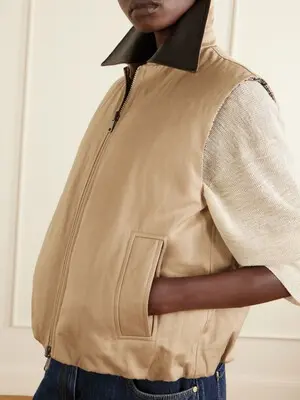 Brunello Cucinelli Reversible Padded Gilet - Gray