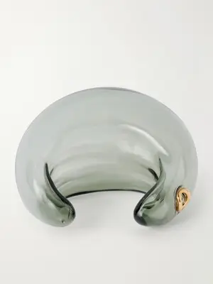 Alaïa Glass Cuff With Gold-tone Ring