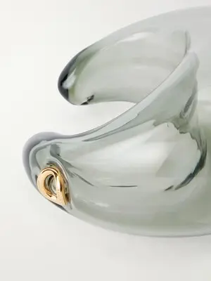 Alaïa Glass Cuff With Gold-tone Ring