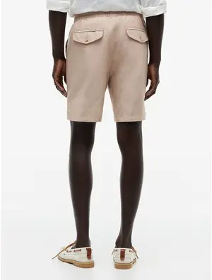 Tommy Hilfiger Cotton-linen Blend Drawstring Shorts - Beige