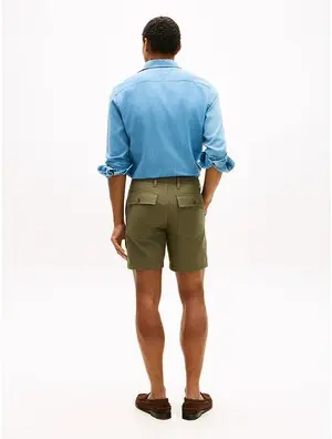 Tommy Hilfiger Textured Slub Twill Utility Shorts - Ghost Fern