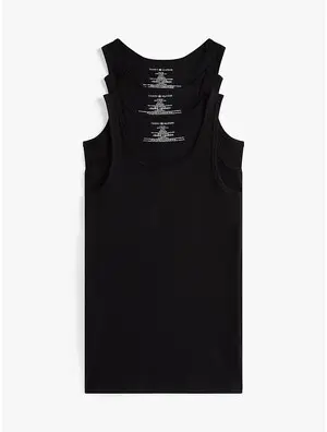 Tommy Hilfiger Cotton Classics Tank Undershirt 3-pack - Black