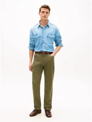 Tommy Hilfiger 5-pocket Straight Leg Pants - Ghost Fern