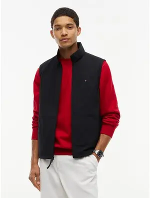 Tommy Hilfiger Mixed-media Performance Vest - Black