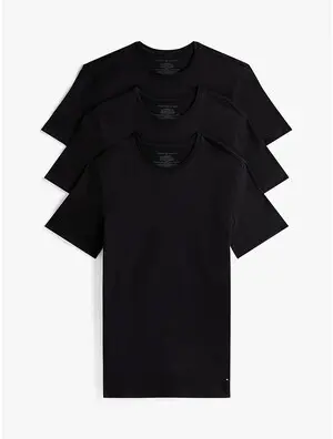 Tommy Hilfiger Cotton Classics Crewneck Undershirt 3-pack - Black