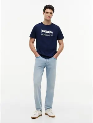 Tommy Hilfiger Hilfiger Multi-flag Logo T-shirt - Light Navy