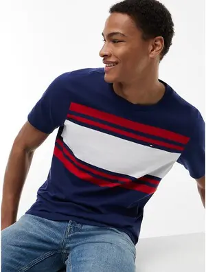 Tommy Hilfiger Block Stripe T-shirt - Navy
