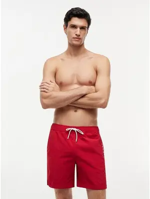 Tommy Hilfiger Tommy Logo 7 Swim Trunk - Medium Red
