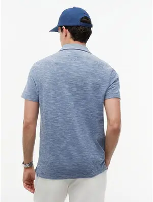 Tommy Hilfiger Regular Fit Textured Oxford Slub Polo - Blue