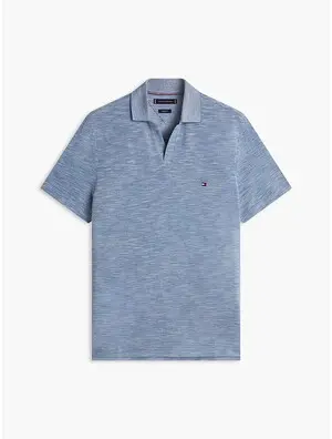 Tommy Hilfiger Regular Fit Textured Oxford Slub Polo - Blue
