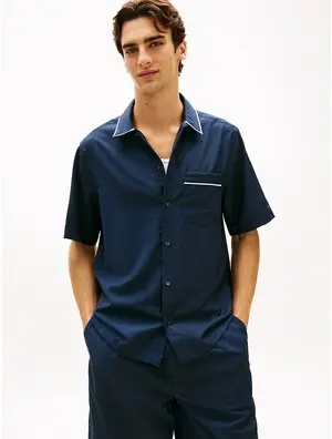 Tommy Hilfiger Relaxed Fit Lightweight Wool Shirt