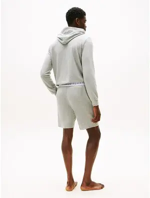 Tommy Hilfiger Logo Pique Sleep Shorts - Grey Heather