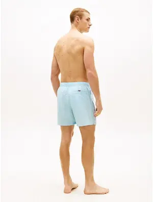 Tommy Hilfiger Script Monogram Swim Trunk - Light Blue