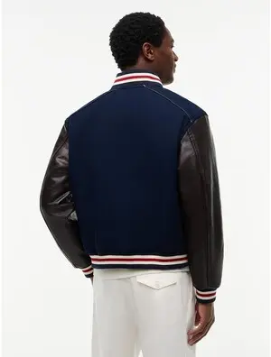 Tommy Hilfiger Varsity Jacket With Leather Sleeves