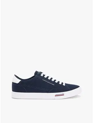 Tommy Hilfiger Vulcanized Canvas Lace-up Sneakers - Navy