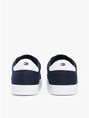 Tommy Hilfiger Vulcanized Canvas Lace-up Sneakers - Navy