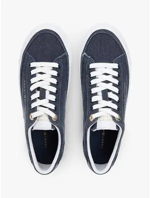 Tommy Hilfiger Canvas Platform Lace-up Sneakers