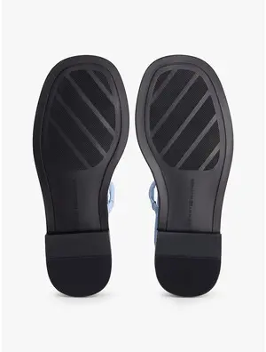 Tommy Hilfiger Metallic Accent Leather Thong Sandals
