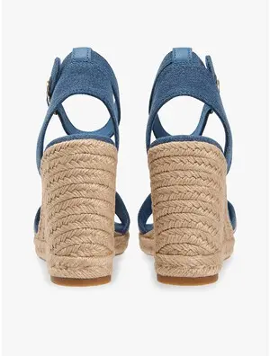 Tommy Hilfiger Webbing Logo Wedge Espadrille Sandals
