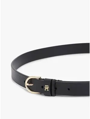 Tommy Hilfiger Monogram Slim Leather Belt