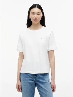 Tommy Hilfiger Mixed-media Tie-back T-shirt