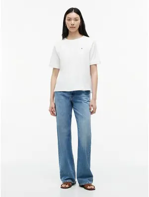 Tommy Hilfiger Mixed-media Tie-back T-shirt