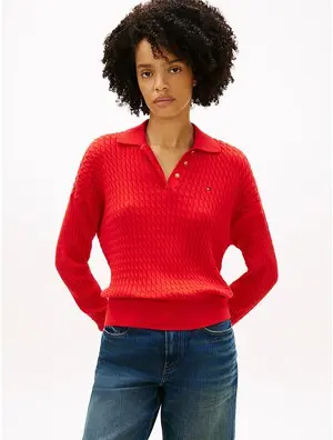 Tommy Hilfiger Cable Knit Sweater Polo