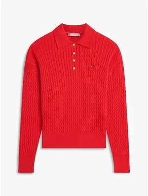 Tommy Hilfiger Cable Knit Sweater Polo