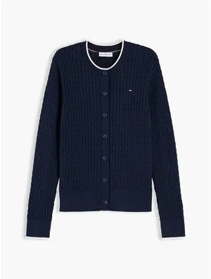 Tommy Hilfiger Cable Knit Crewneck Cardigan