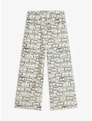 Tommy Hilfiger Relaxed Fit Printed Linen Pants - Calico