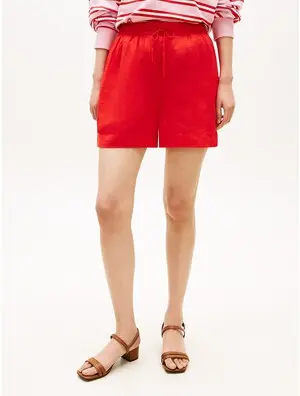 Tommy Hilfiger Linen Pull-on Shorts - Fireworks