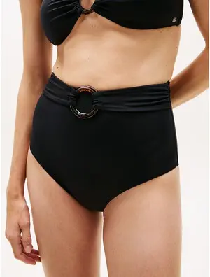 Tommy Hilfiger High-rise Bikini Bottom With O-ring Detail