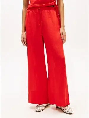 Tommy Hilfiger Relaxed Linen Pull-on Pants - Fireworks