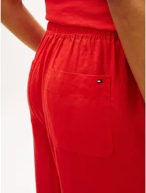 Tommy Hilfiger Relaxed Linen Pull-on Pants - Fireworks