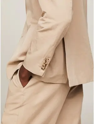 Tommy Hilfiger Regular Fit Cotton And Linen Blazer
