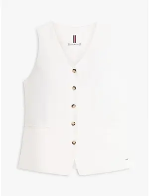 Tommy Hilfiger Slim Fit Linen-blend Vest
