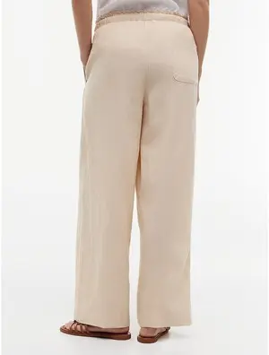 Tommy Hilfiger Lightweight Linen-blend Pull-on Pants - Clayed Pebble