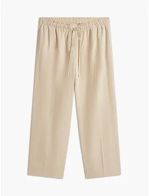 Tommy Hilfiger Lightweight Linen-blend Pull-on Pants - Clayed Pebble