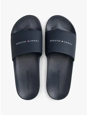 Tommy Hilfiger Th Flag Logo Pool Slides - Navy