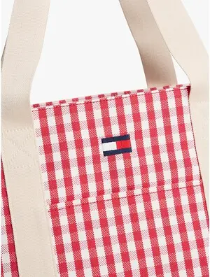 Tommy Hilfiger Gingham Canvas Tote Bag