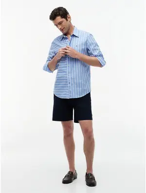 Tommy Hilfiger Regular Fit Mixed-stripe All-day Shirt - Blue Spell