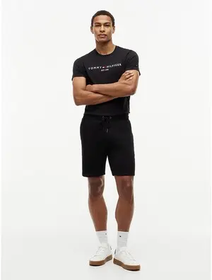 Tommy Hilfiger Embroidered Logo Sweatshorts - Black