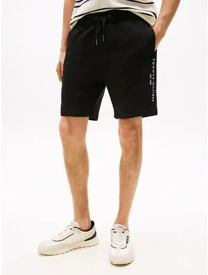Tommy Hilfiger Embroidered Logo Sweatshorts - Black